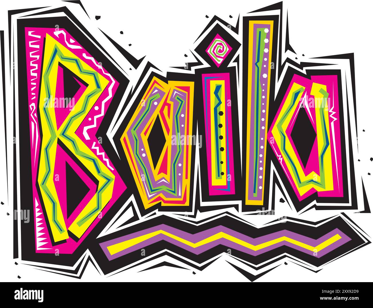 an illustration of Baila typographic design vector Stock Vector Image ...