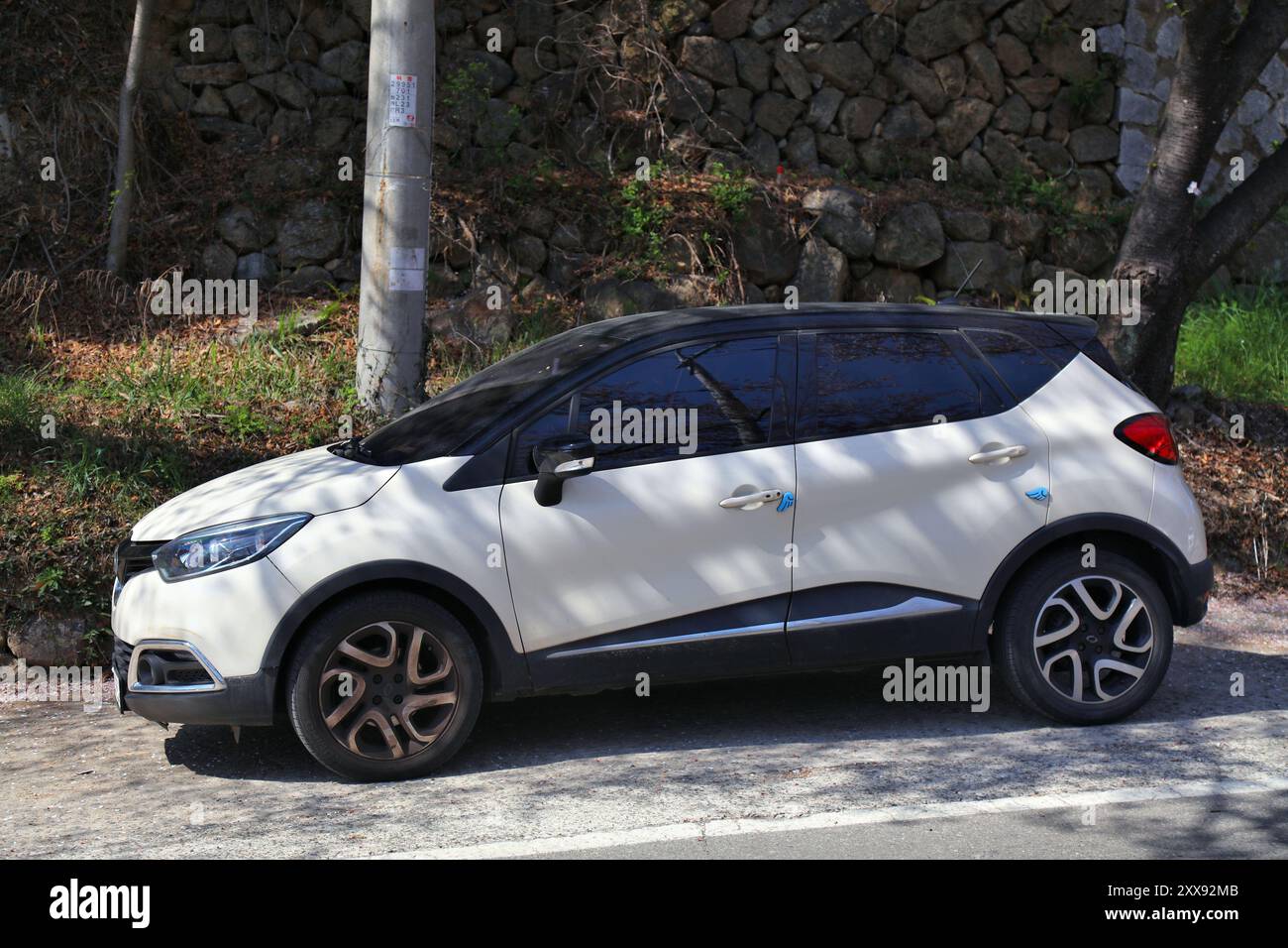 HWAGAE-MYEON, SOUTH KOREA - APRIL 2, 2023: Samsung QM3 compact crossover car manufactured by ...