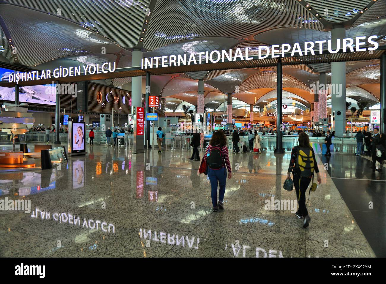 ISTANBUL, TURKEY - MARCH 25, 2023: Passengers visit Istanbul Airport ...