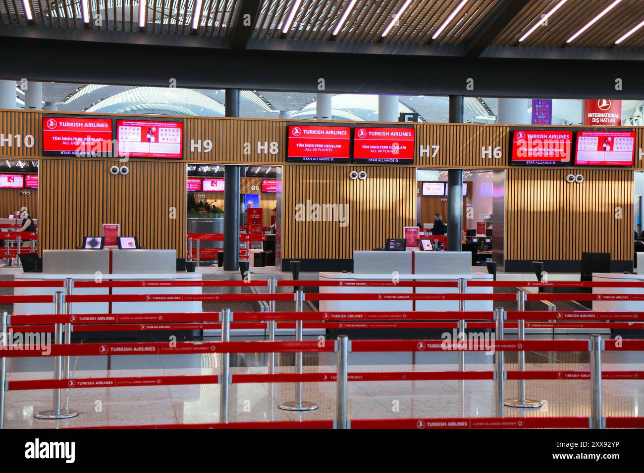 ISTANBUL, TURKEY - MARCH 25, 2023: Turkish Airlines check-in desks at ...