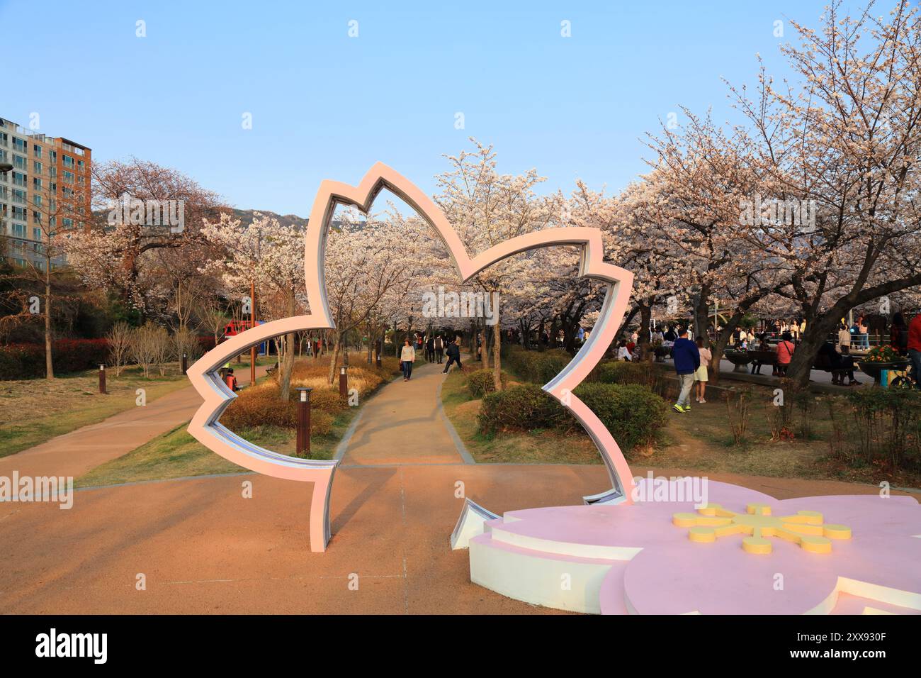 JINHAE, SOUTH KOREA - MARCH 28, 2023: People visit Gyeonghwa Station ...