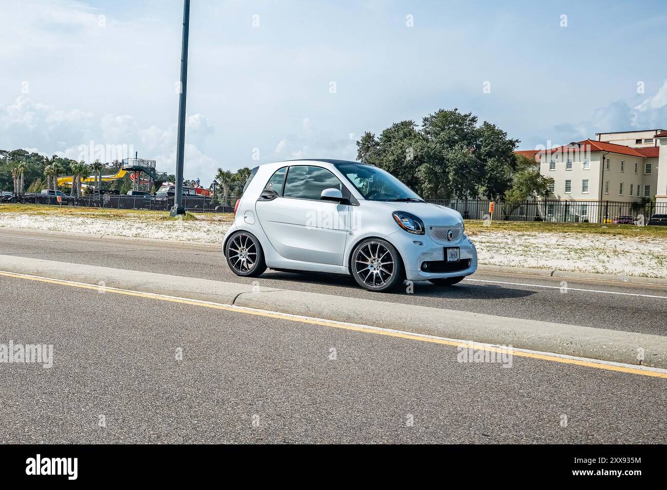 Gulfport, MS - October 05, 2023: Wide angle front corner view of a 2017 ...