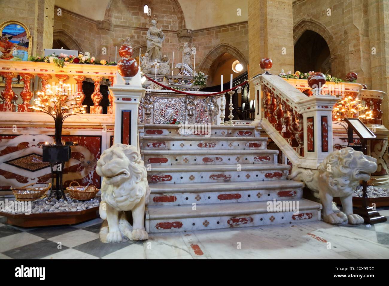 ALGHERO, ITALY - MAY 29, 2023: Interior of Cathedral of St. Mary the ...