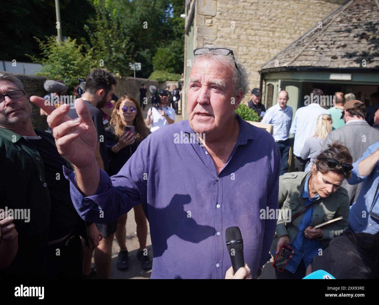 Jeremy Clarkson at the opening of his new pub, The Farmer's Dog, in ...