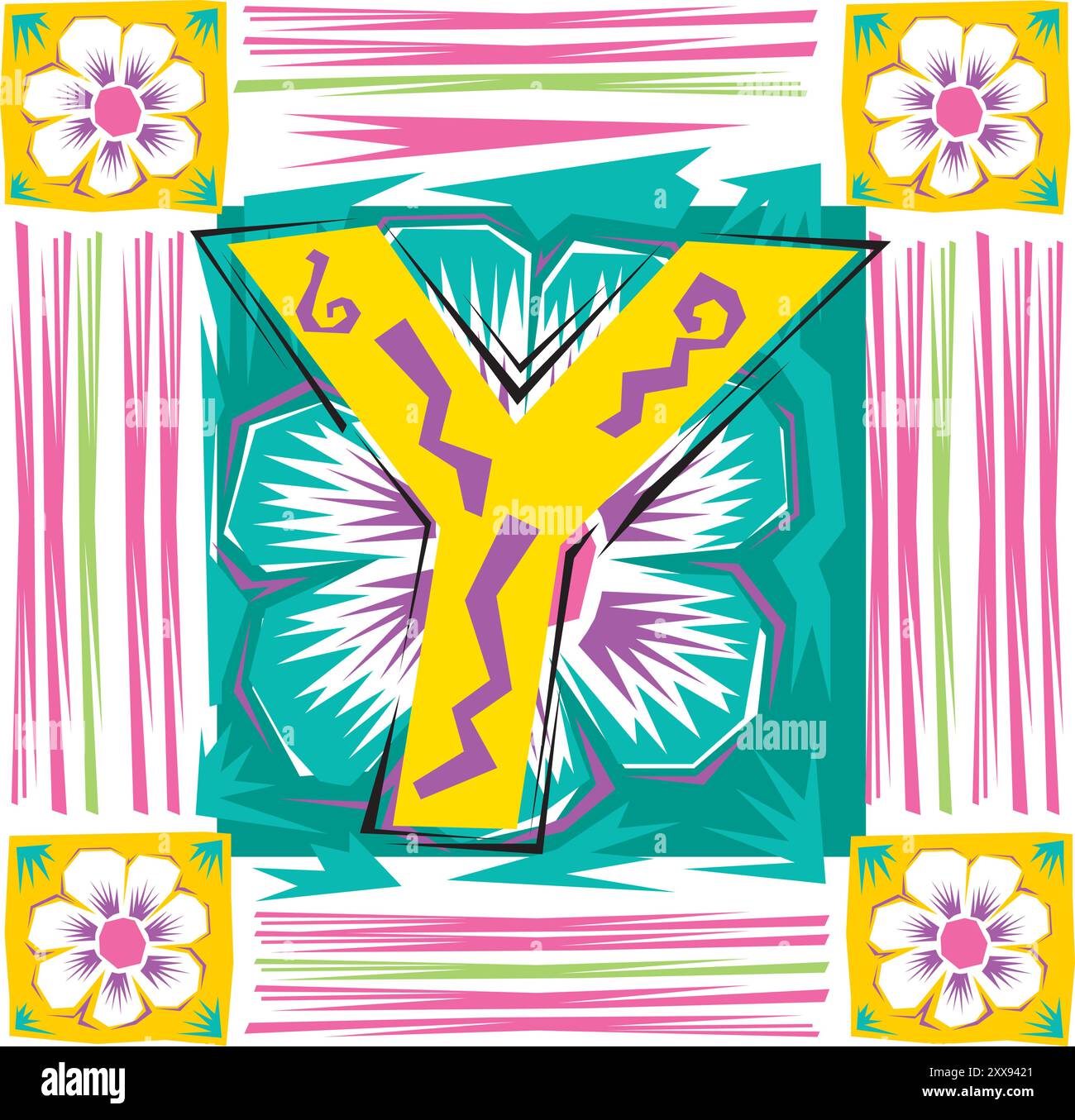 Neon letter y Stock Vector Images - Alamy