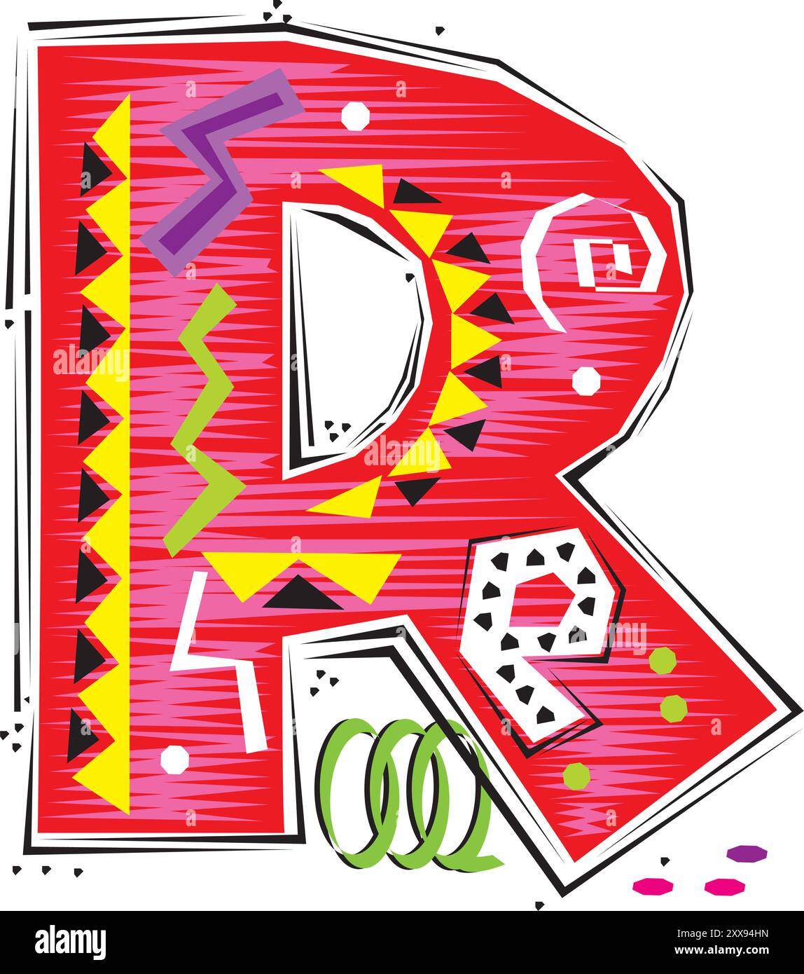 Neon letter r Stock Vector Images - Alamy