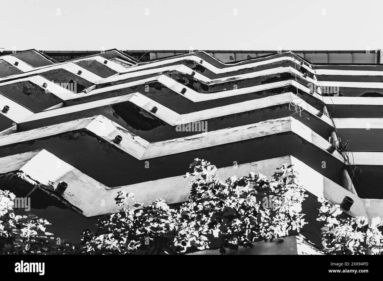 Modernist and Soviet era style architectural detail from a building in ...