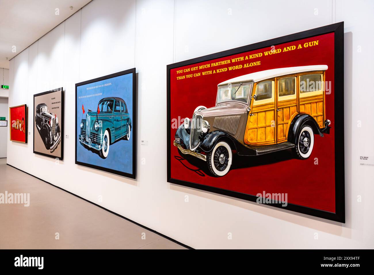 Tbilisi, Georgia - 14 AUG, 2024: Artworks by Georgian artists displayed ...