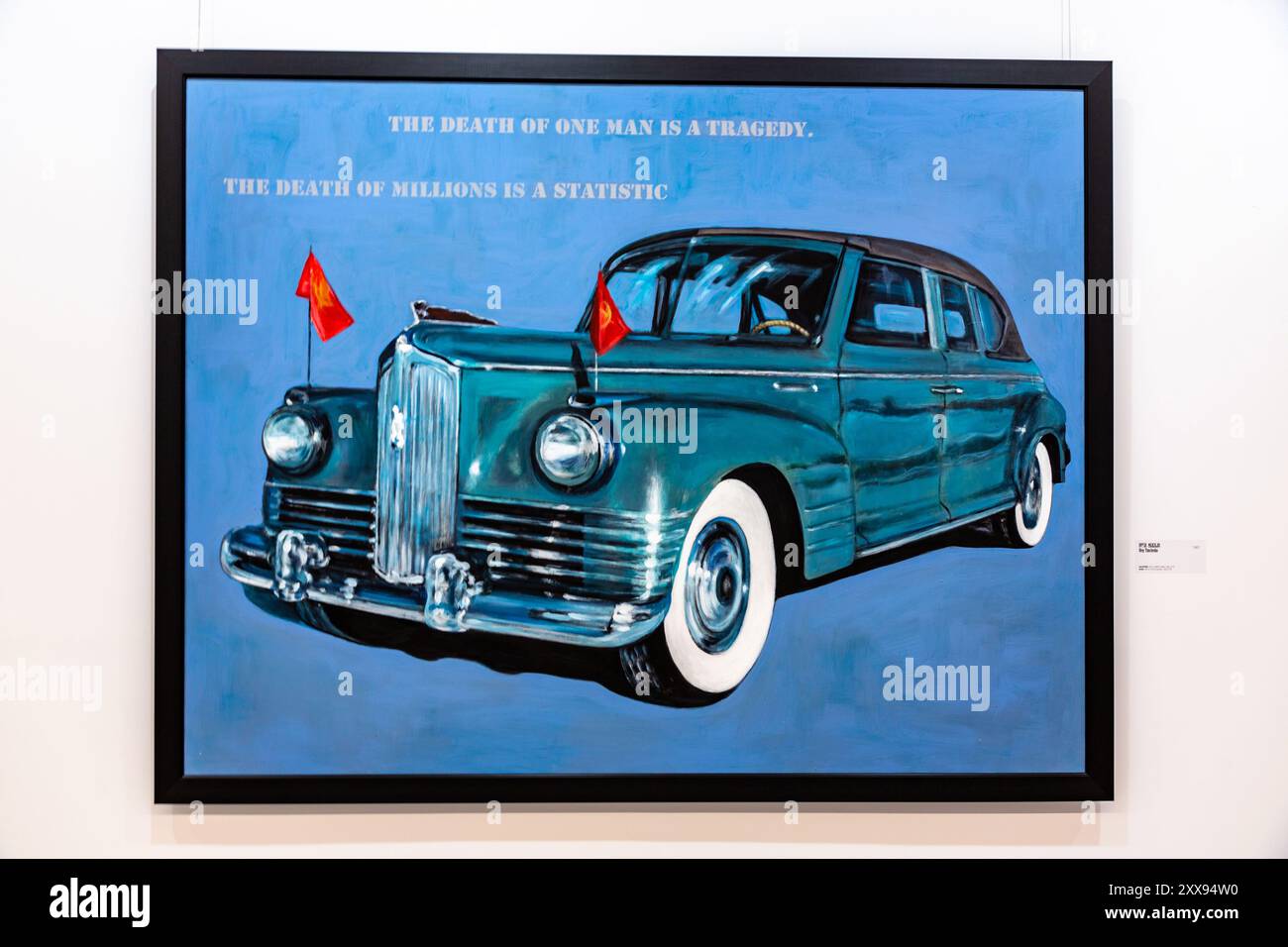 Tbilisi, Georgia - 14 AUG, 2024: Artworks by Georgian artists displayed ...