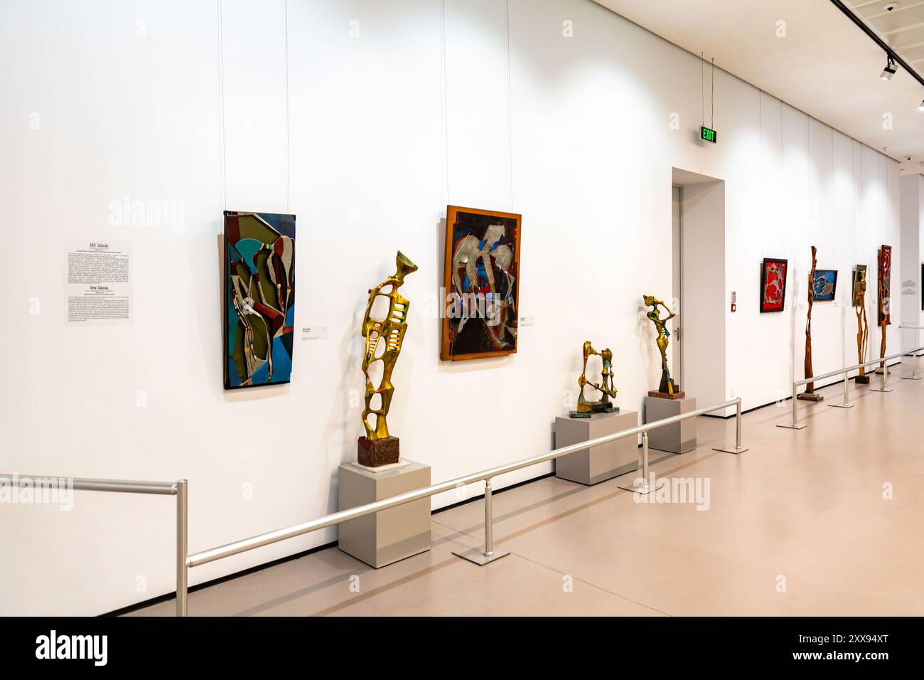 Tbilisi, Georgia - 14 AUG, 2024: Artworks by Georgian artists displayed ...