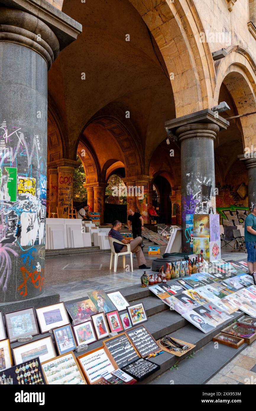 Tbilisi, Georgia - 14 AUG, 2024: The Shota Rustaveli Avenue, among the ...