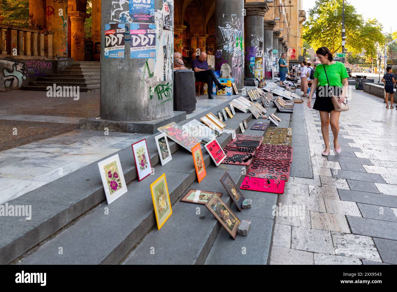 Tbilisi, Georgia - 14 AUG, 2024: The Shota Rustaveli Avenue, among the ...
