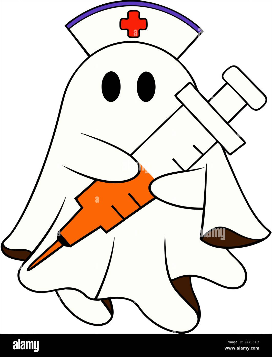 Halloween Ghost Nurse Stock Vector Image & Art - Alamy