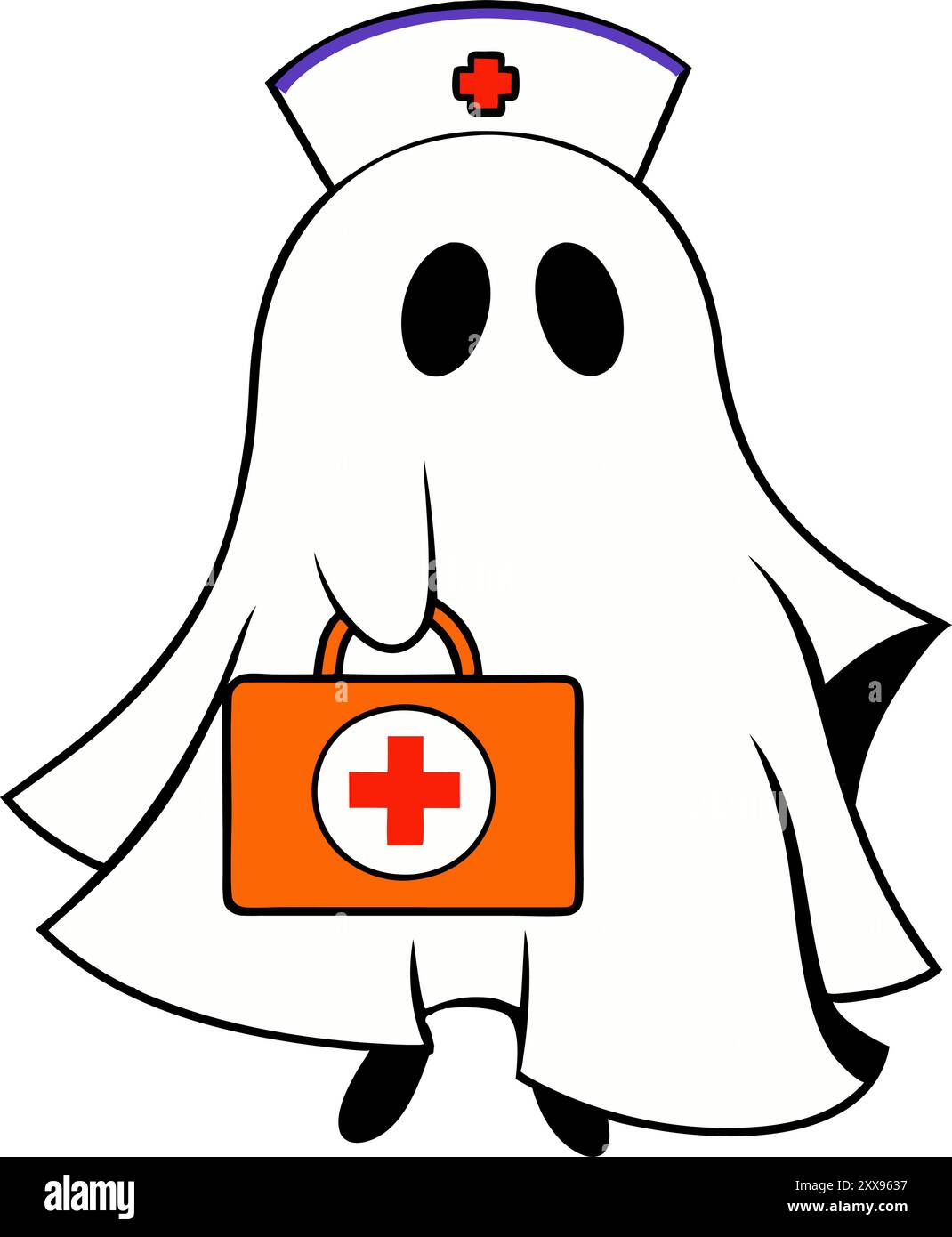 Halloween Ghost Nurse Stock Vector Image & Art - Alamy