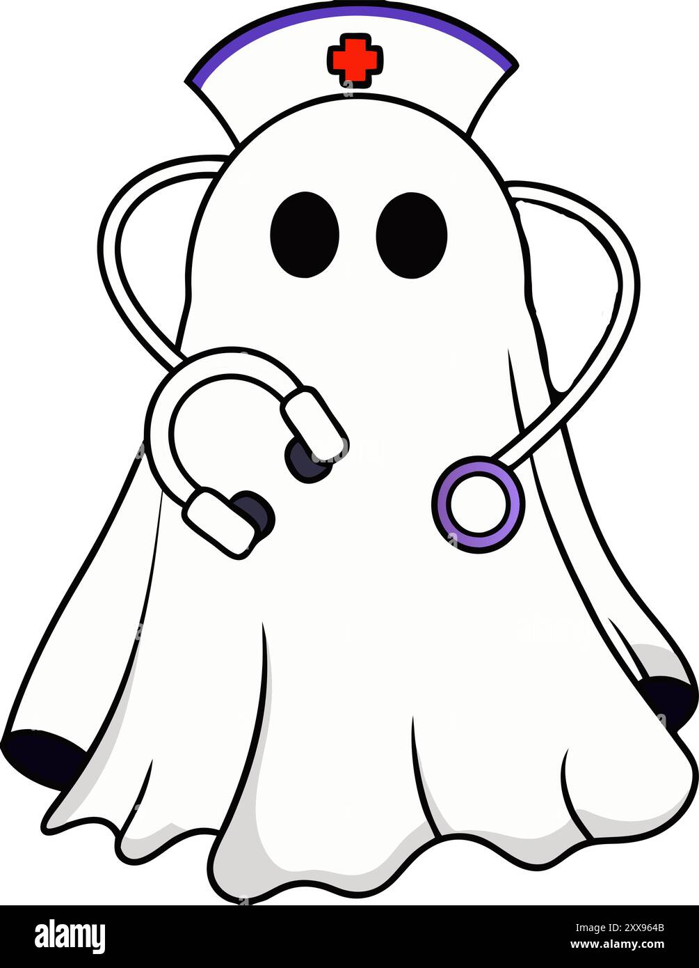 Halloween Ghost Nurse Stock Vector Image & Art - Alamy