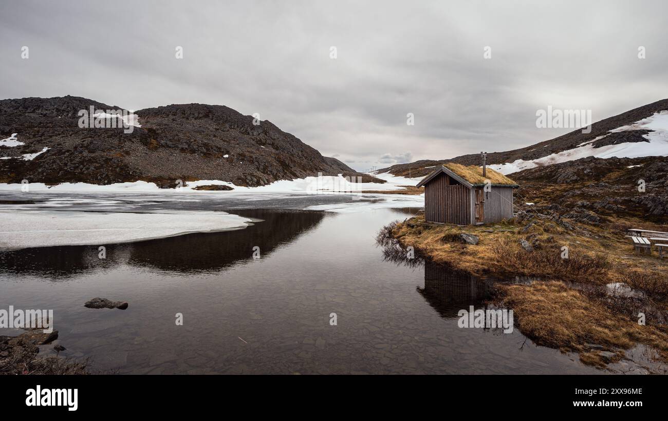 nature sceneries inside the island of Mageroya along the road to get to ...