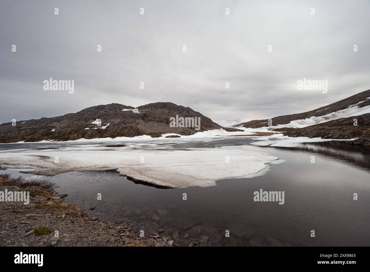 nature sceneries inside the island of Mageroya along the road to get to ...