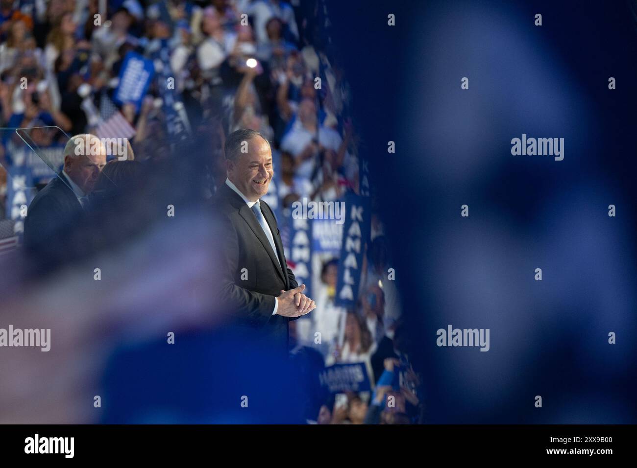 Second Gentleman Doug Emhoff on stage after United States Vice ...