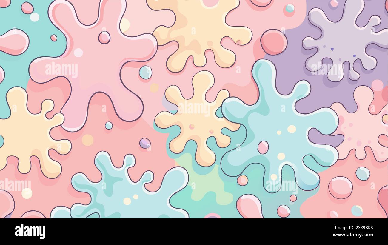 Hand Drawn Pastel Splash Background with Pastel Colors, Suitable for ...