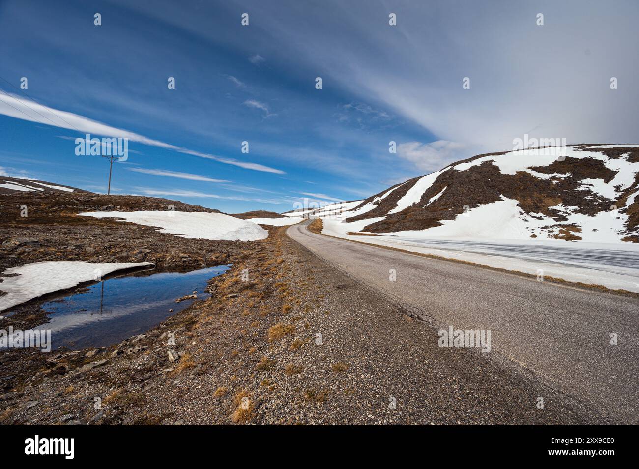 nature sceneries inside the island of Mageroya along the road to get to ...