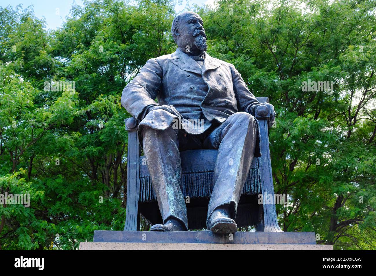Detroit, USA - June 13, 2024: Statue sculpture of Hazen S. Pingree ...