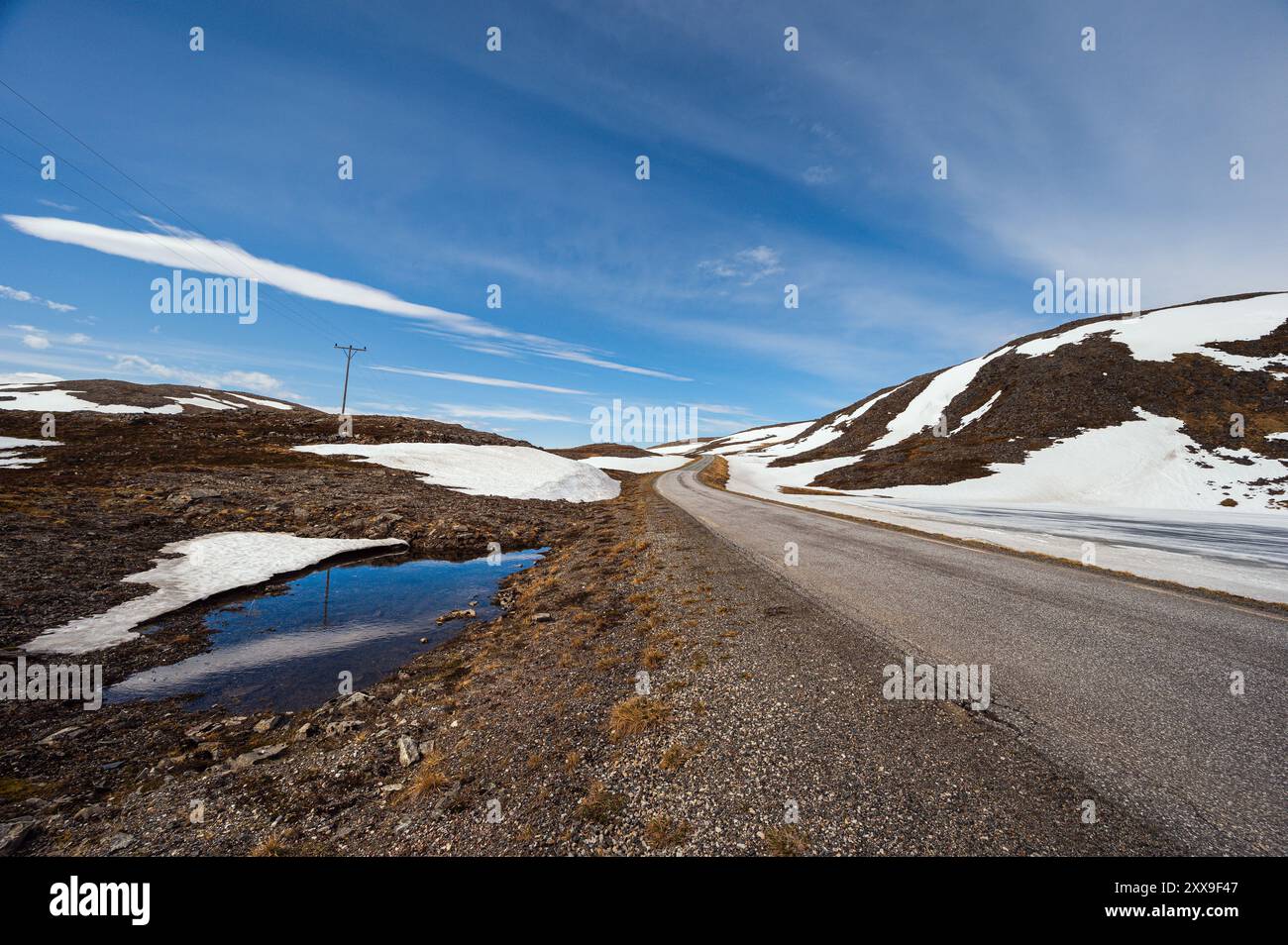 nature sceneries inside the island of Mageroya along the road to get to ...