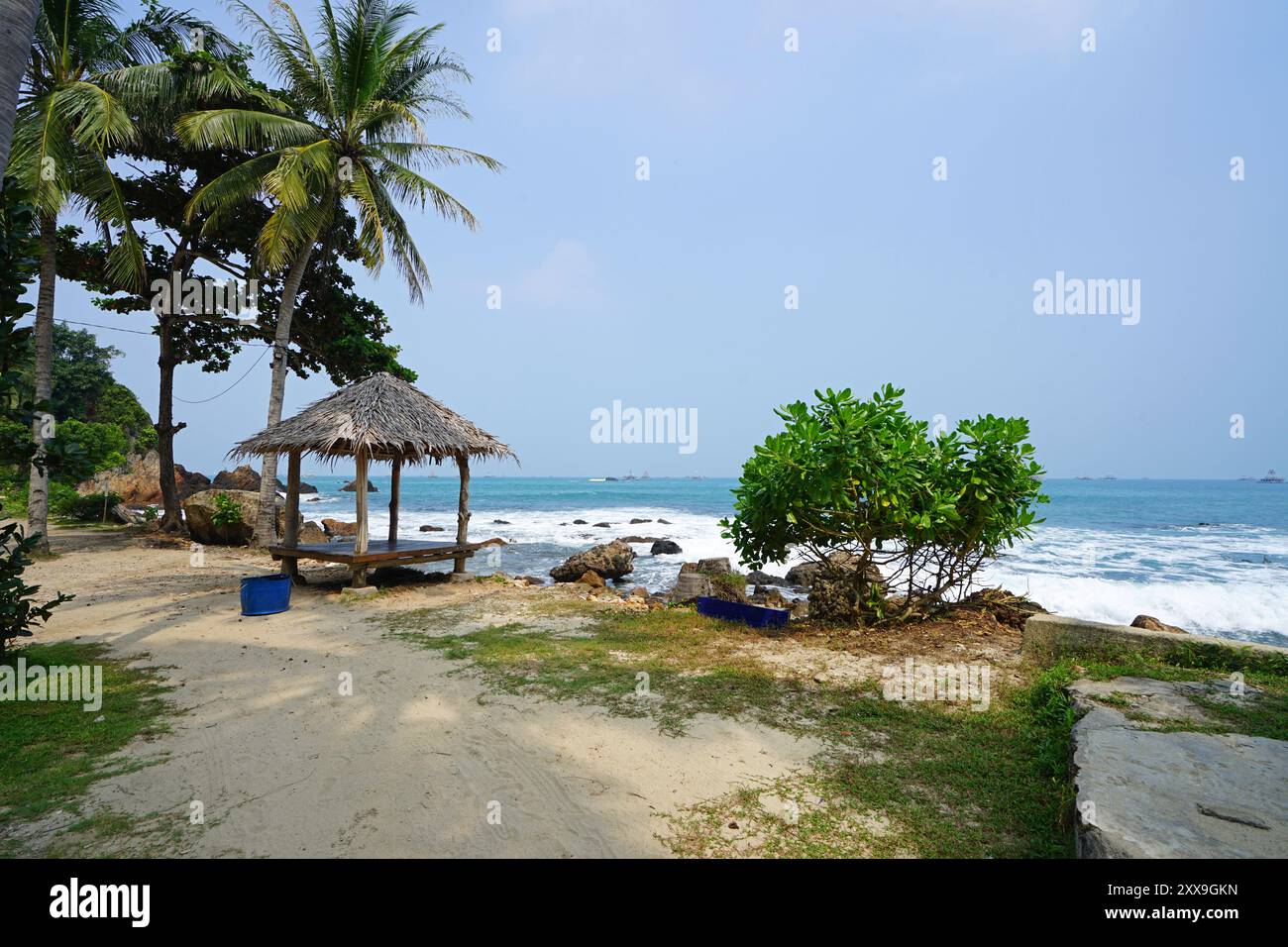 Pantai Marina Beach, Kalianda, Lampung, Sumatera, Indonesia Stock Photo ...