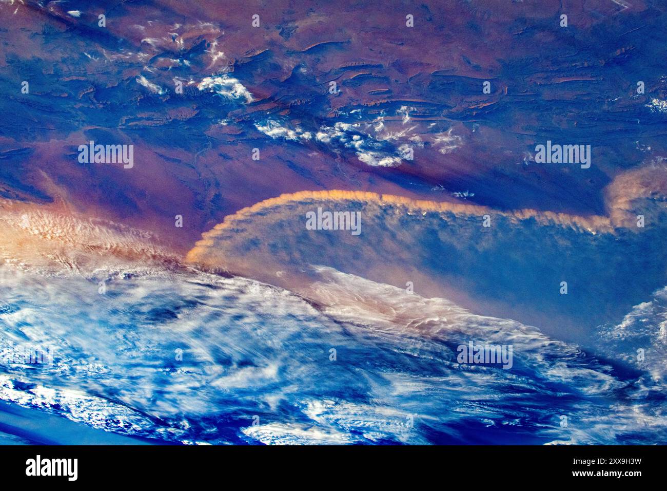 Different color clouds in Planet Earth's atmosphere - digital ...