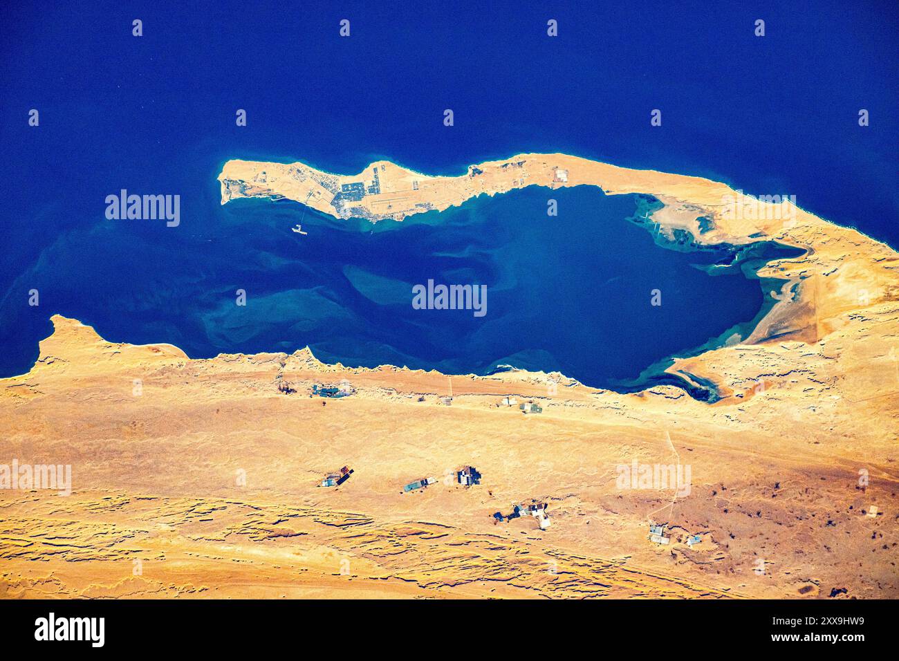 Dakhla peninsula - Digital enhancement of an image by NASA Stock Photo ...