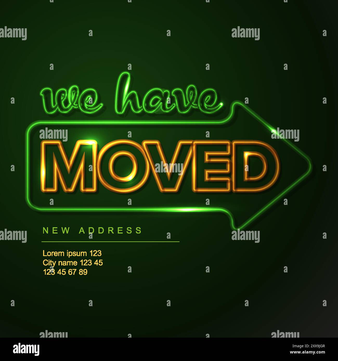 Relocation text on orange Stock Vector Images - Alamy