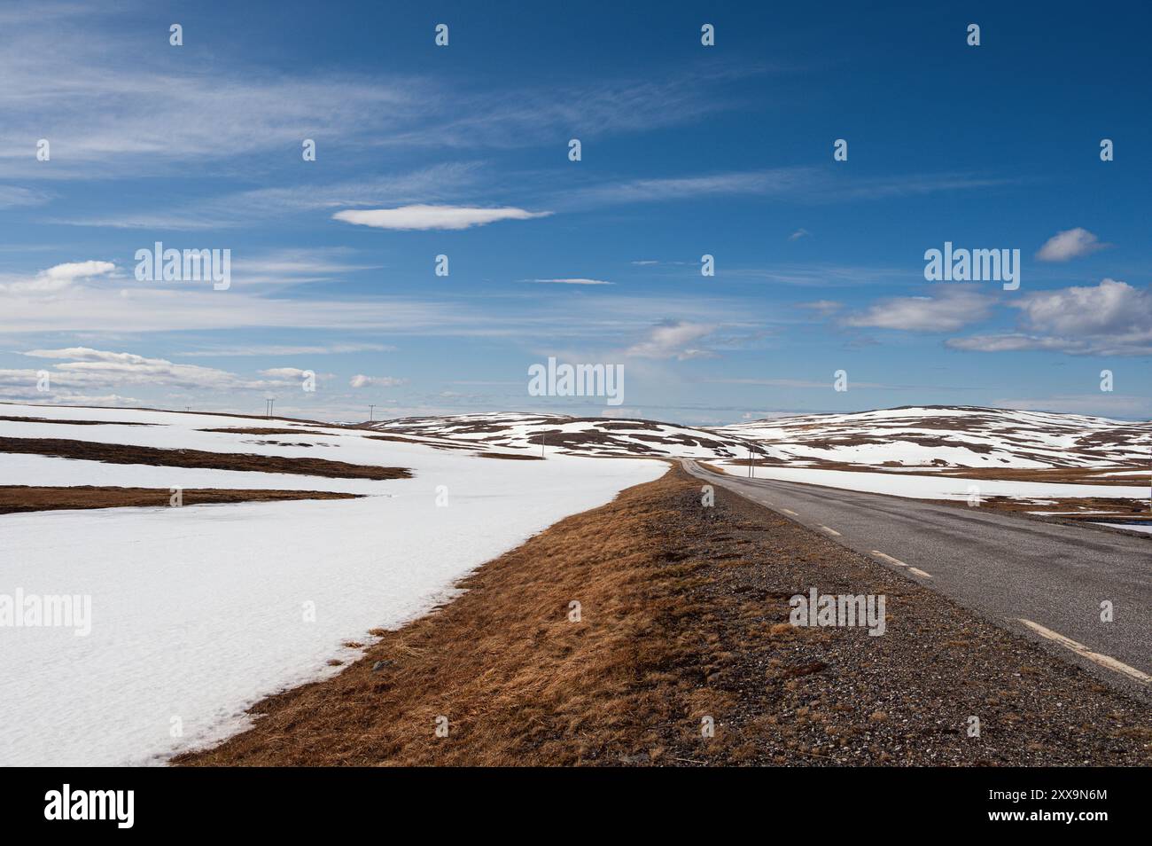 nature sceneries inside the island of Mageroya along the road to get to ...