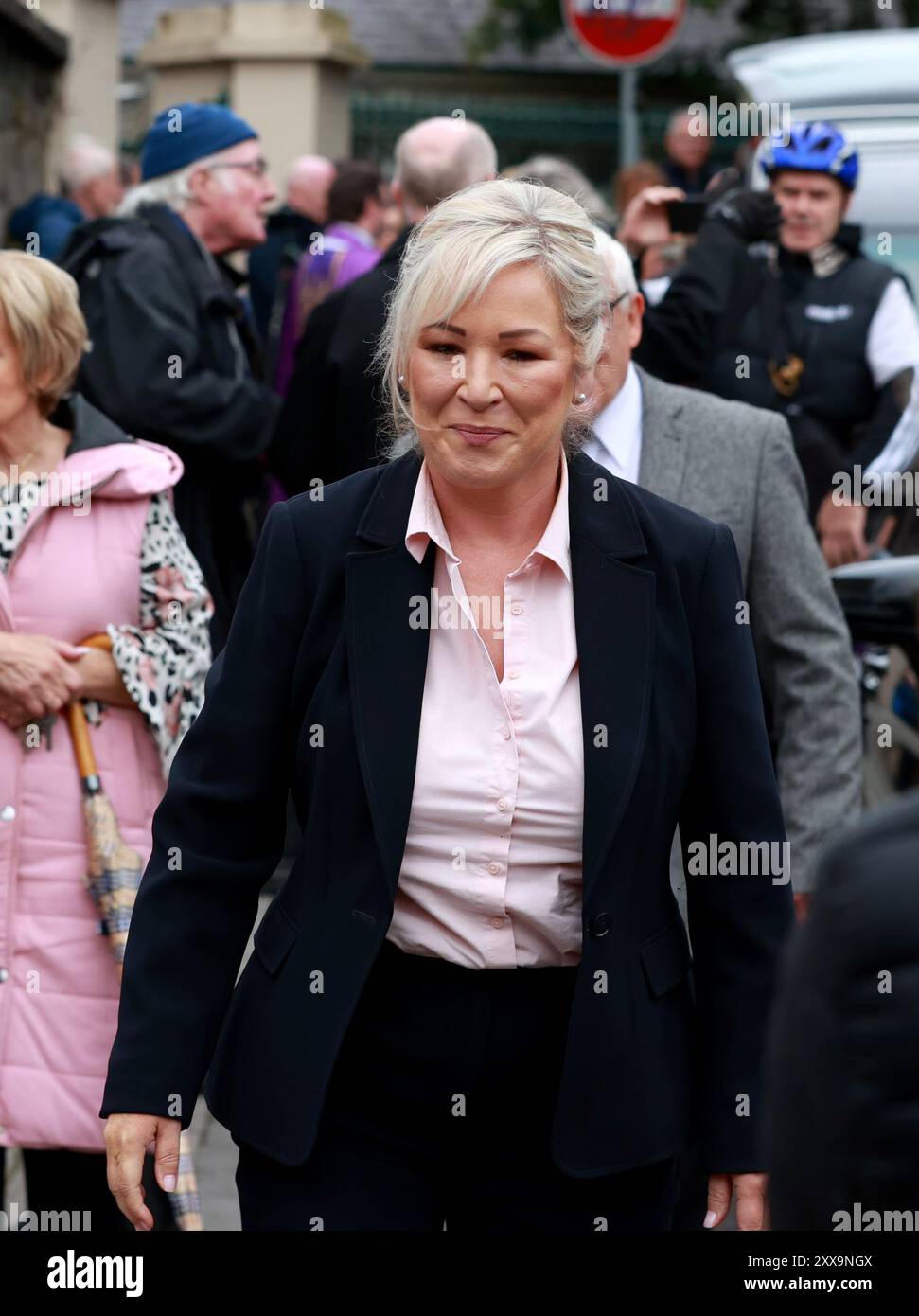 First Minister of Northern Ireland Michelle O'Neill leaves St. Columba ...