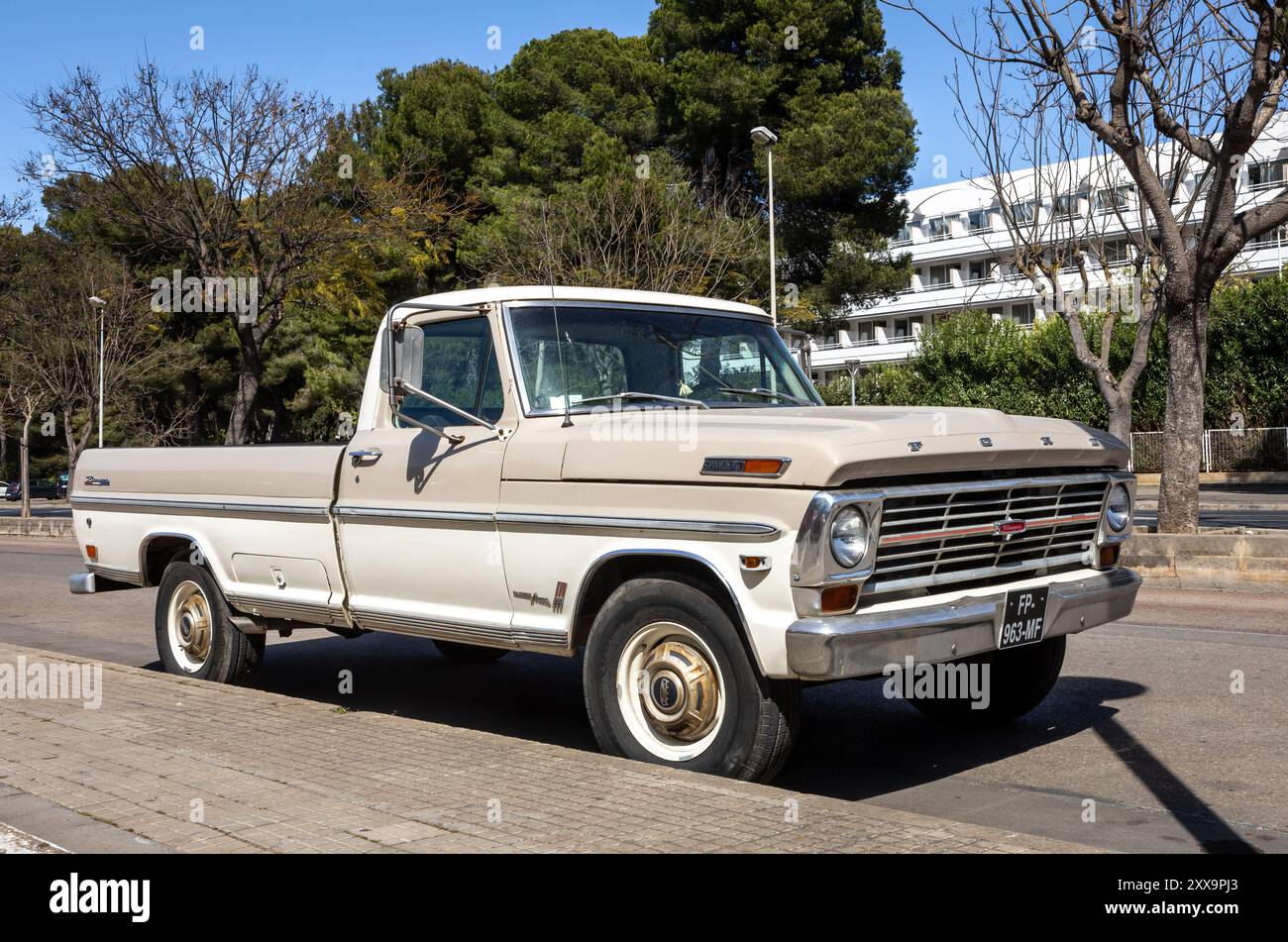 Puerto D'Alcudia, Mallorca, Spain - April 23, 2024: Classic vintage ...