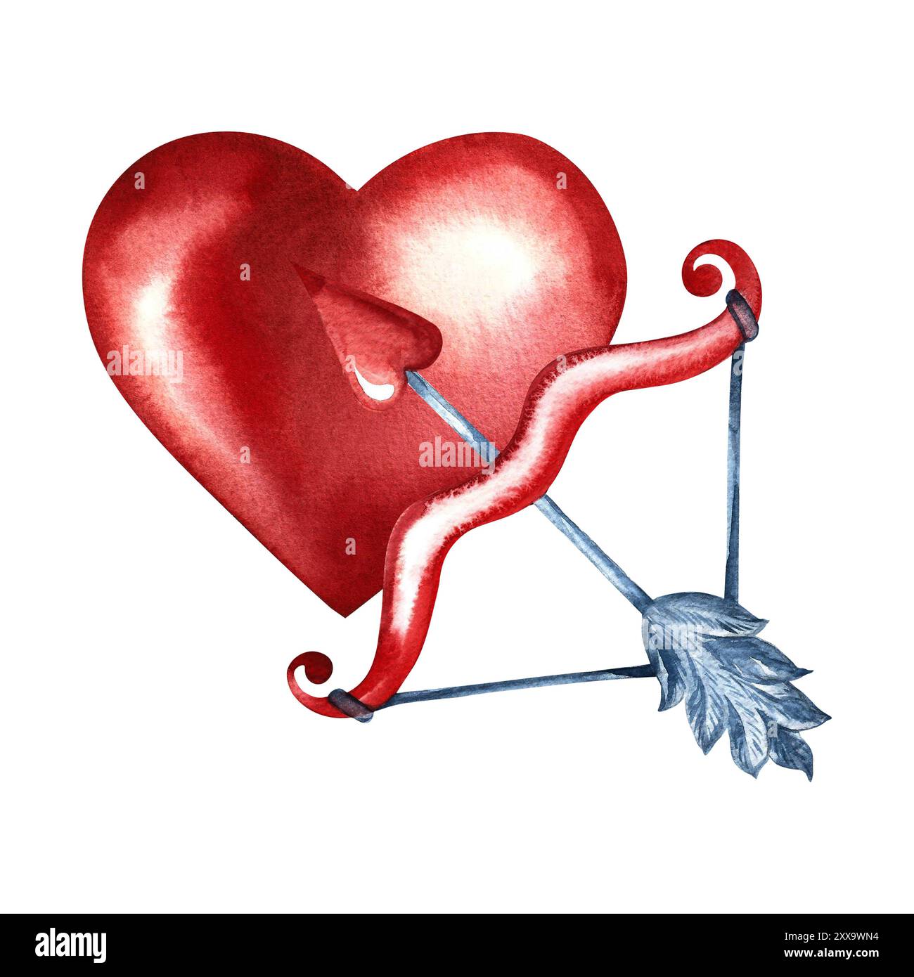 Cupid's bow illustration Cut Out Stock Images & Pictures - Alamy