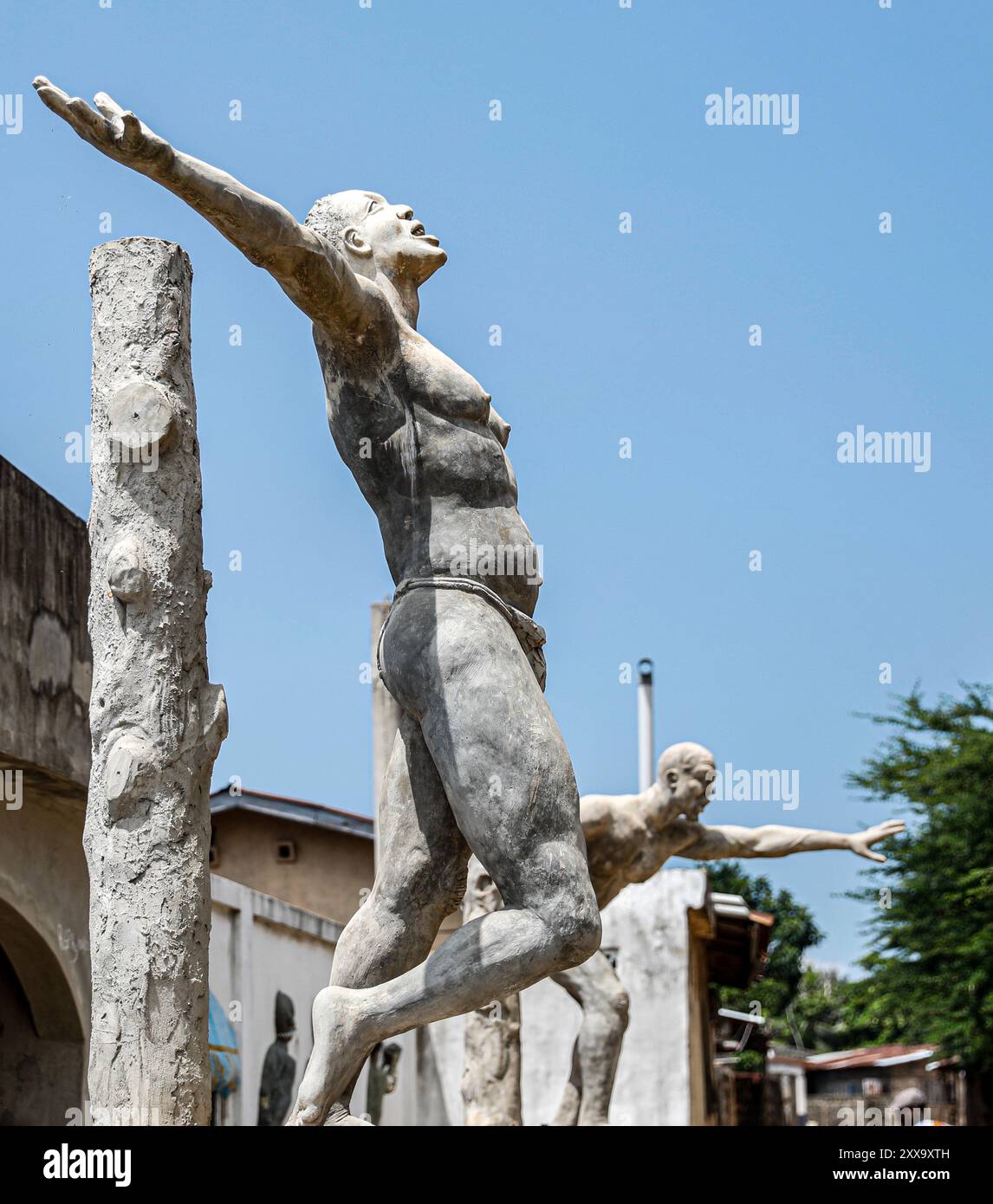 Ouidah. 27th May, 2024. This photo taken on May 27, 2024 shows statues ...