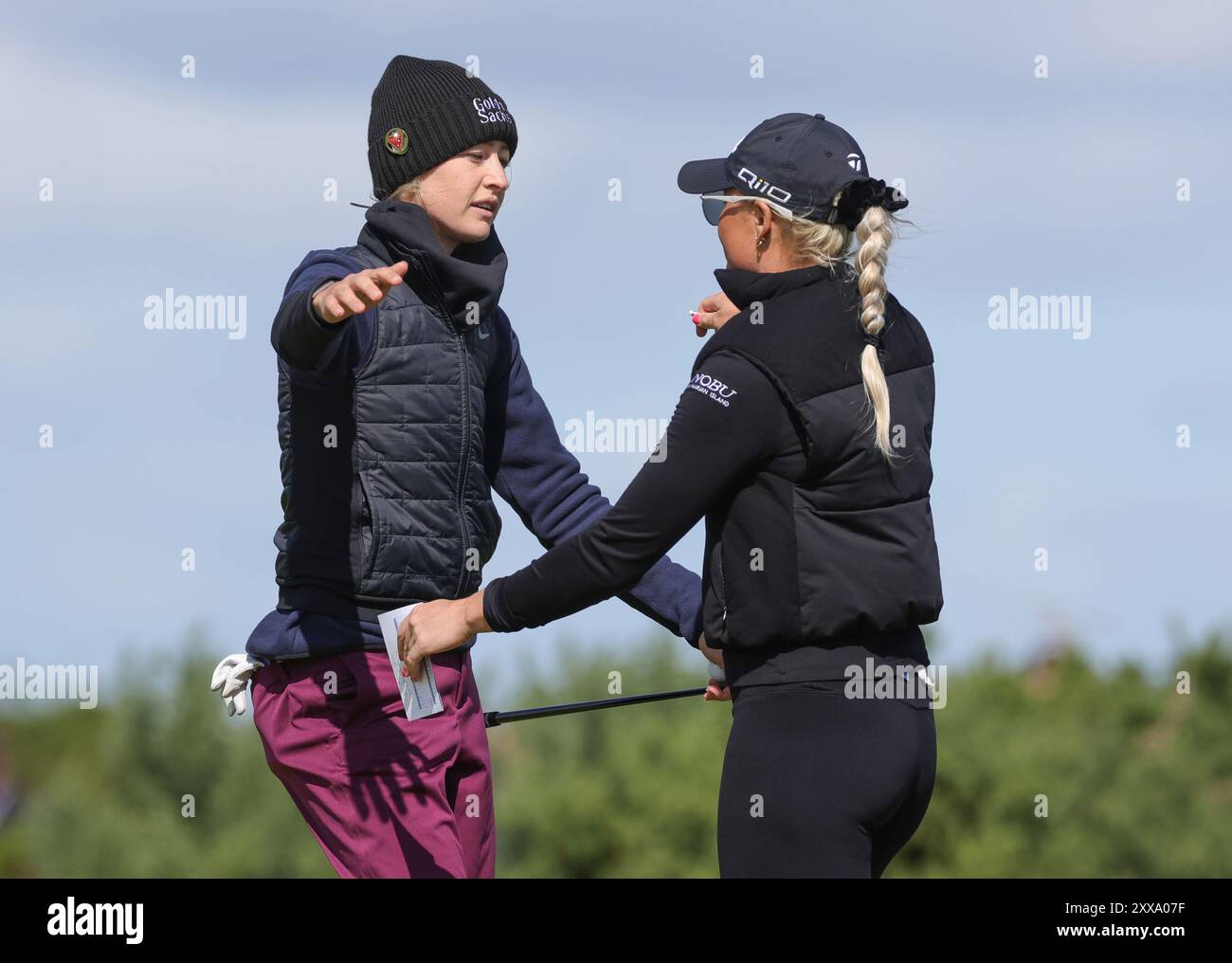 Nelly Korda hugs Charley Hull after her 2nd round during day two of the ... Nelly Korda hugs Charley Hull after her 2nd round during day two of the ...