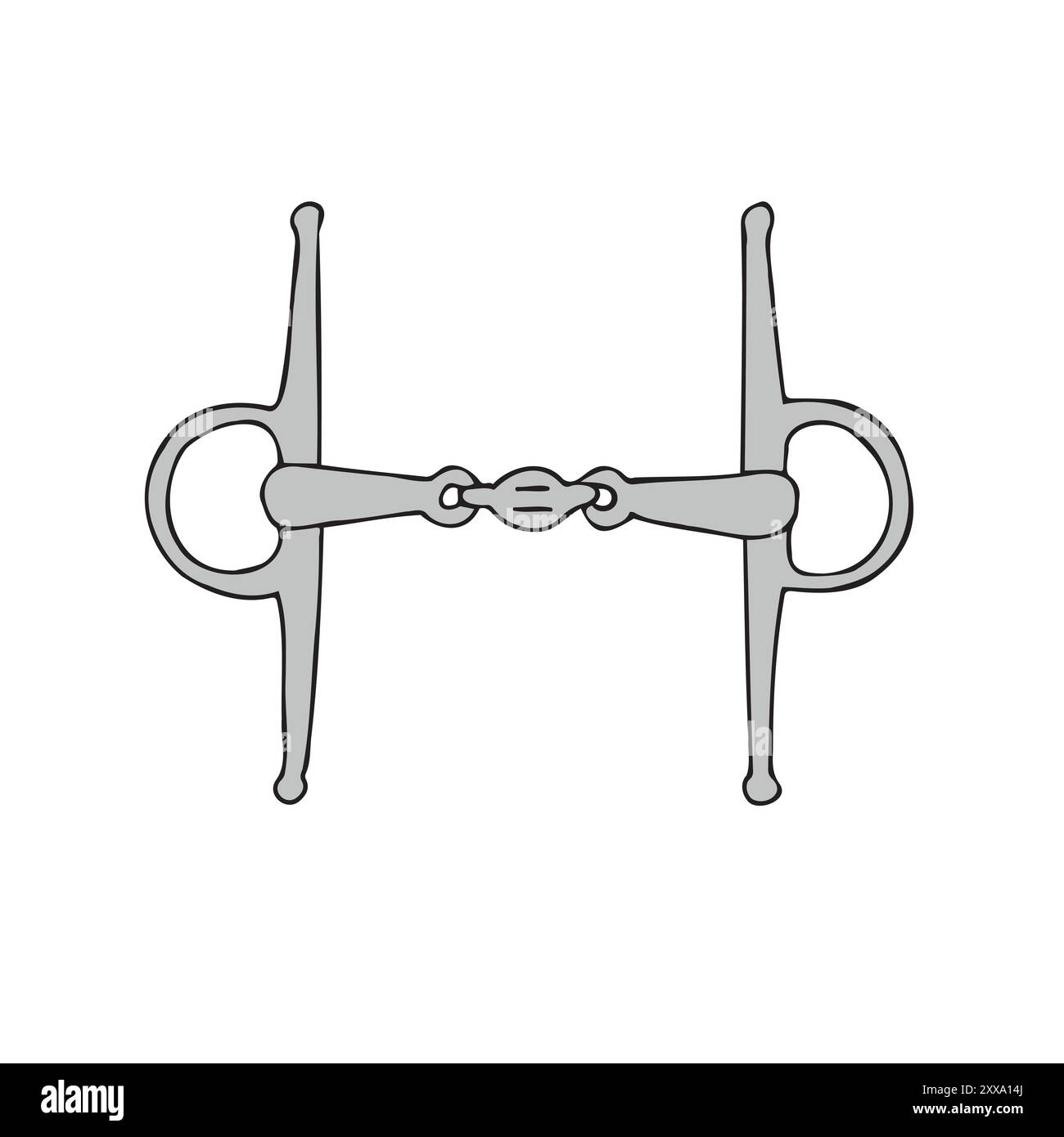 Vector hand drawn doodle sketch colored horse equestrian bit isolated on white background Stock ...