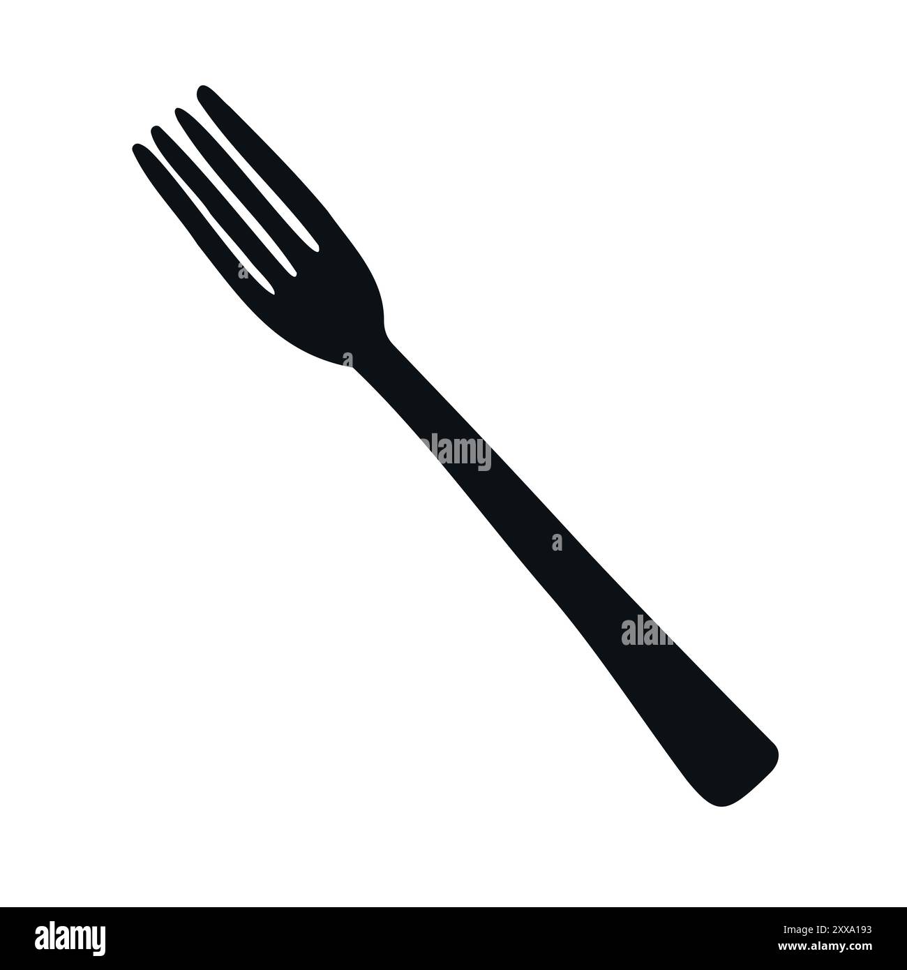 Fork silhouette Black and White Stock Photos & Images - Alamy