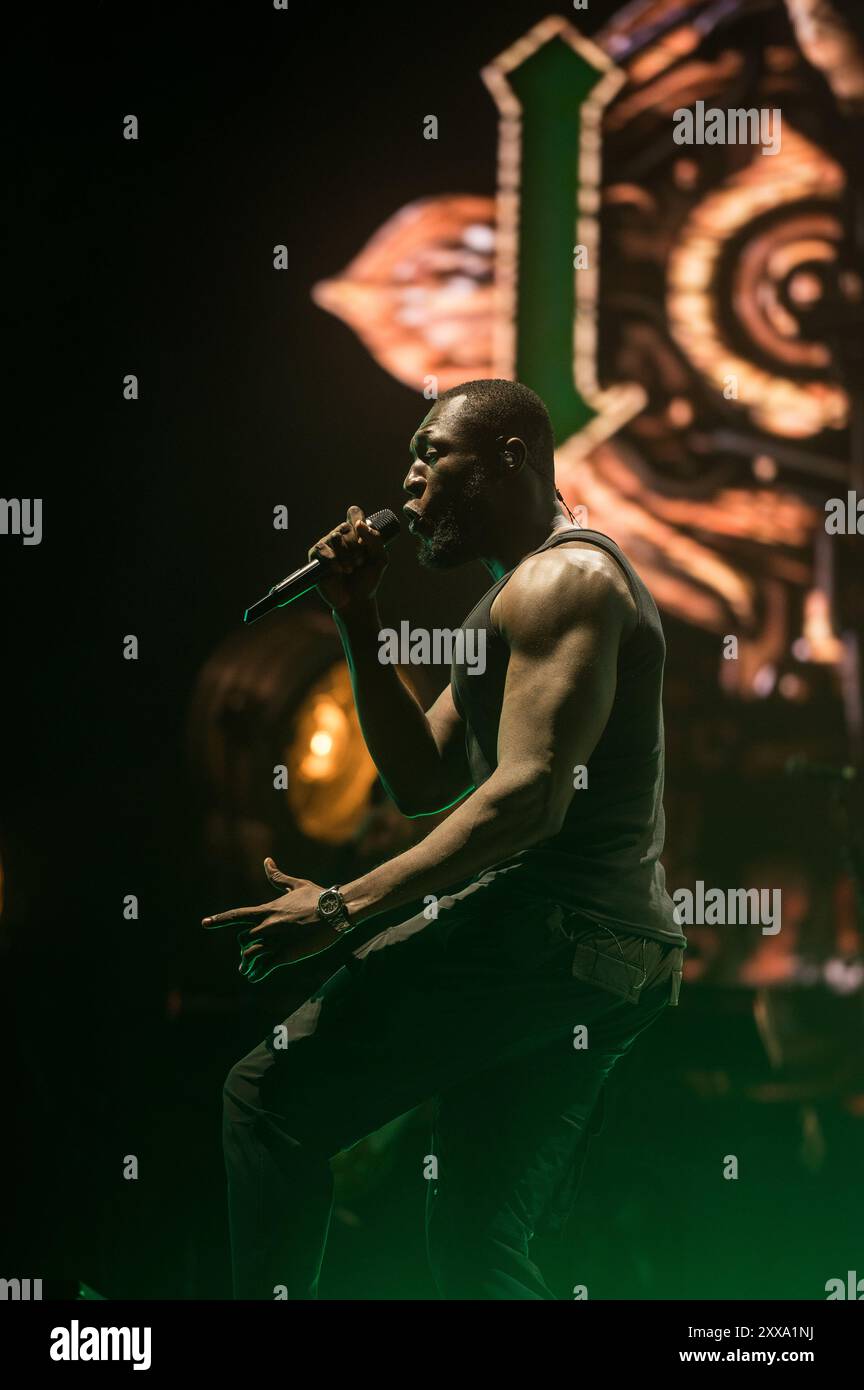 British rapper, singer and songwriter Stormzy headlining and closing ...