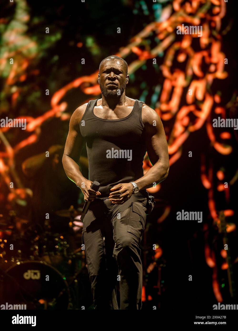 British rapper, singer and songwriter Stormzy headlining and closing ...