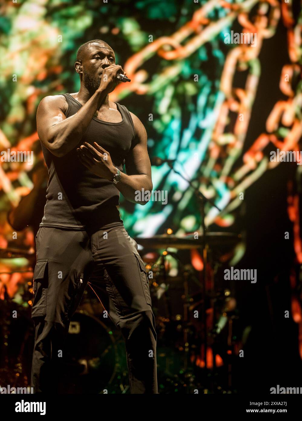 British rapper, singer and songwriter Stormzy headlining and closing ...