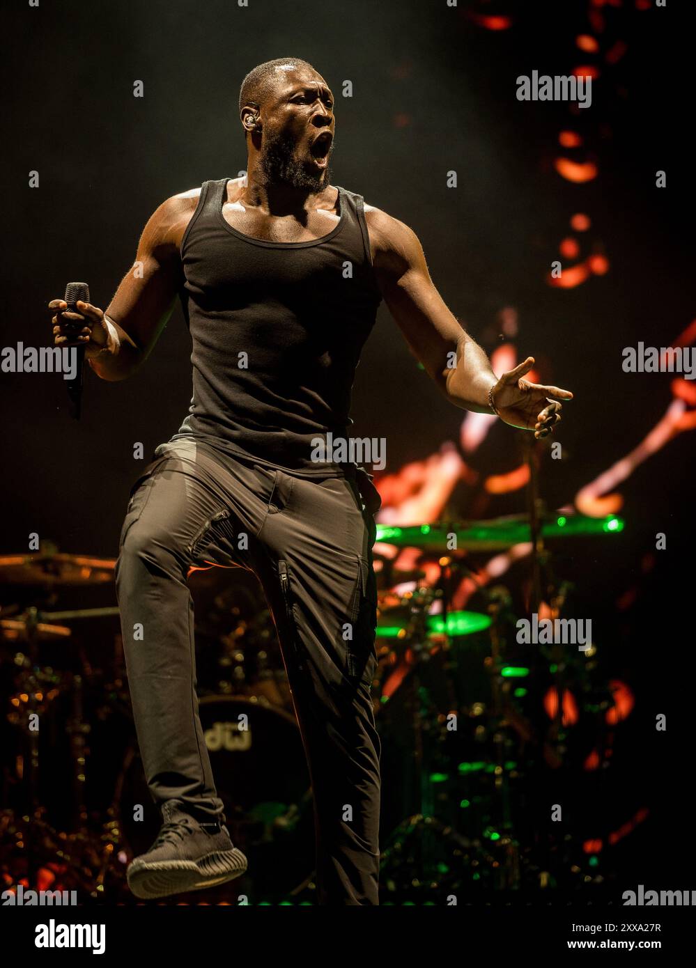 British rapper, singer and songwriter Stormzy headlining and closing ...