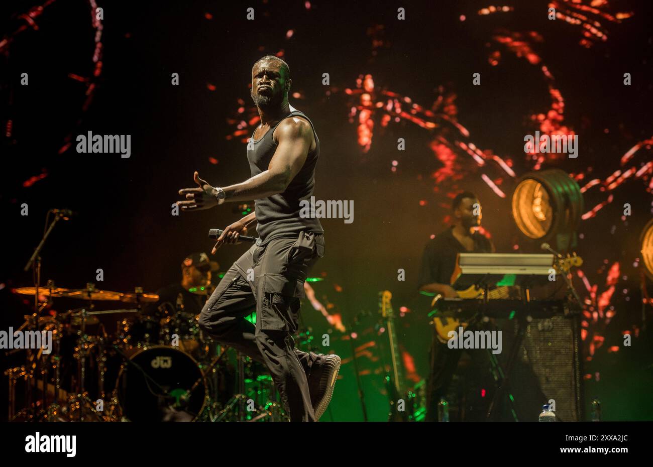 British rapper, singer and songwriter Stormzy headlining and closing ...