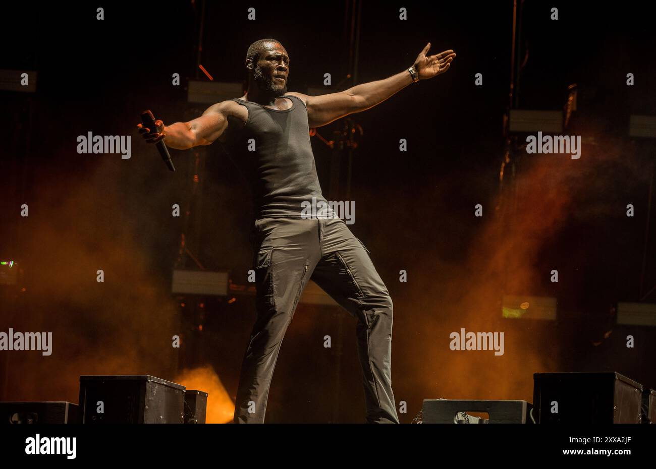 British rapper, singer and songwriter Stormzy headlining and closing ...