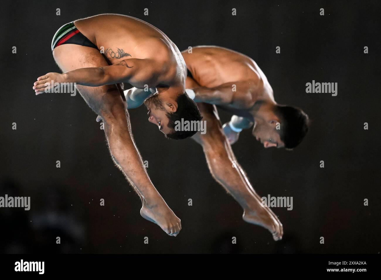 Kevin Berlin Reyes and Randal Willars Valdez of Mexico compete in the ...