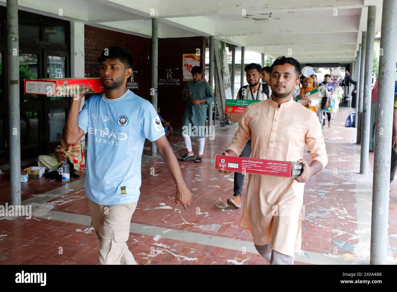 Dhaka, Bangladesh - August 23, 2024: In Dhaka University the anti ...