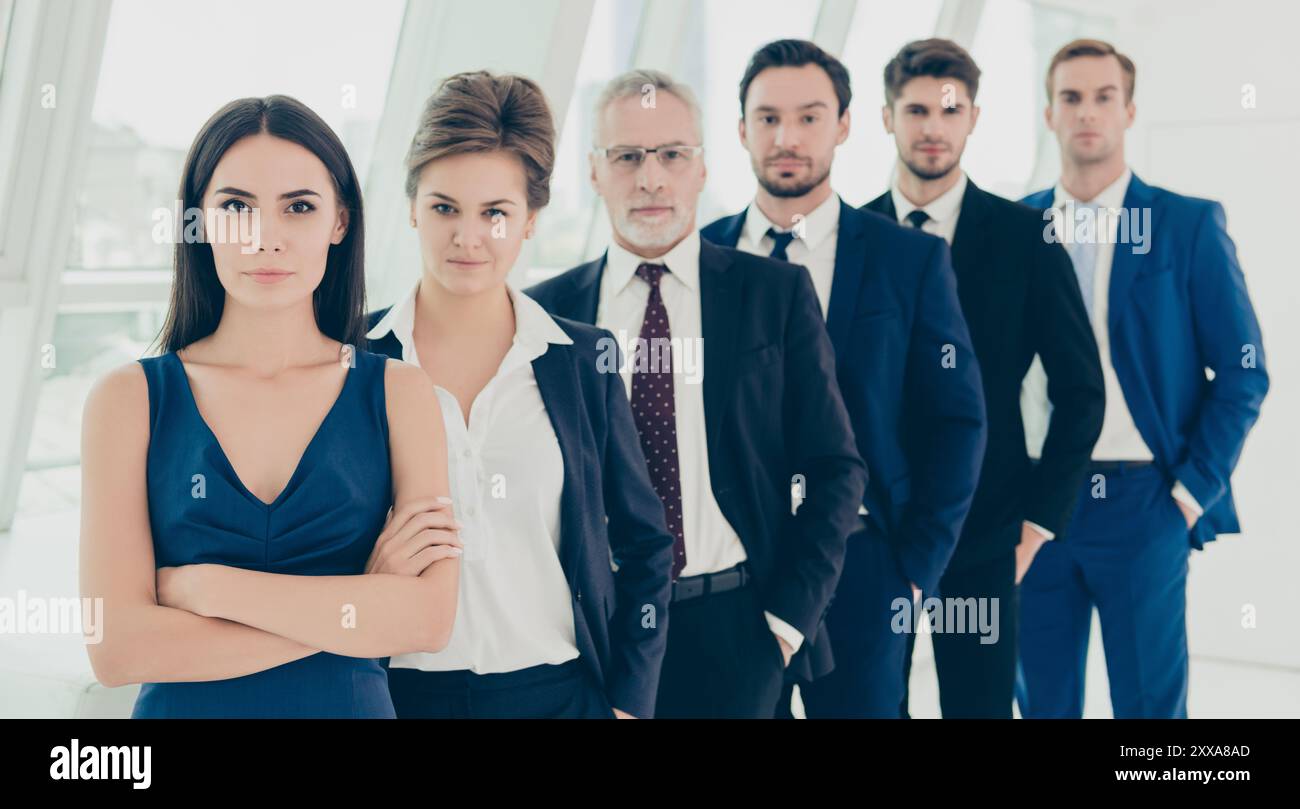 Six serious women standing hi-res stock photography and images - Alamy