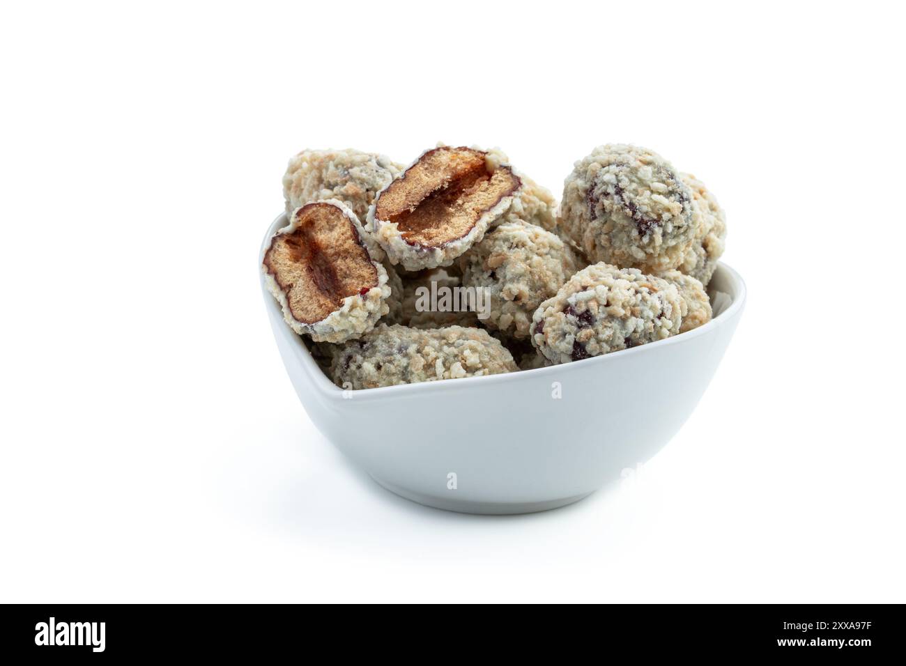 Mini chinese cookies isolated on white background Stock Photo - Alamy