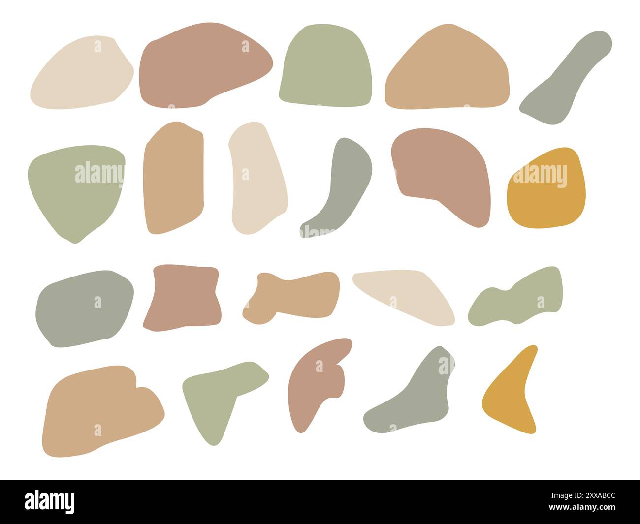 abstract organic modern terra beige color shapes element decorative ...