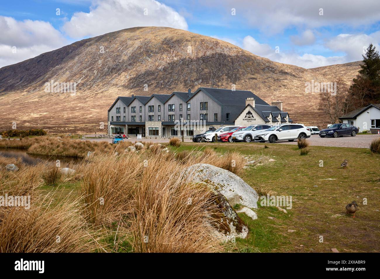 Front elevation with ducks of Kingshouse Hotel, Glencoe, Ballachulish ...